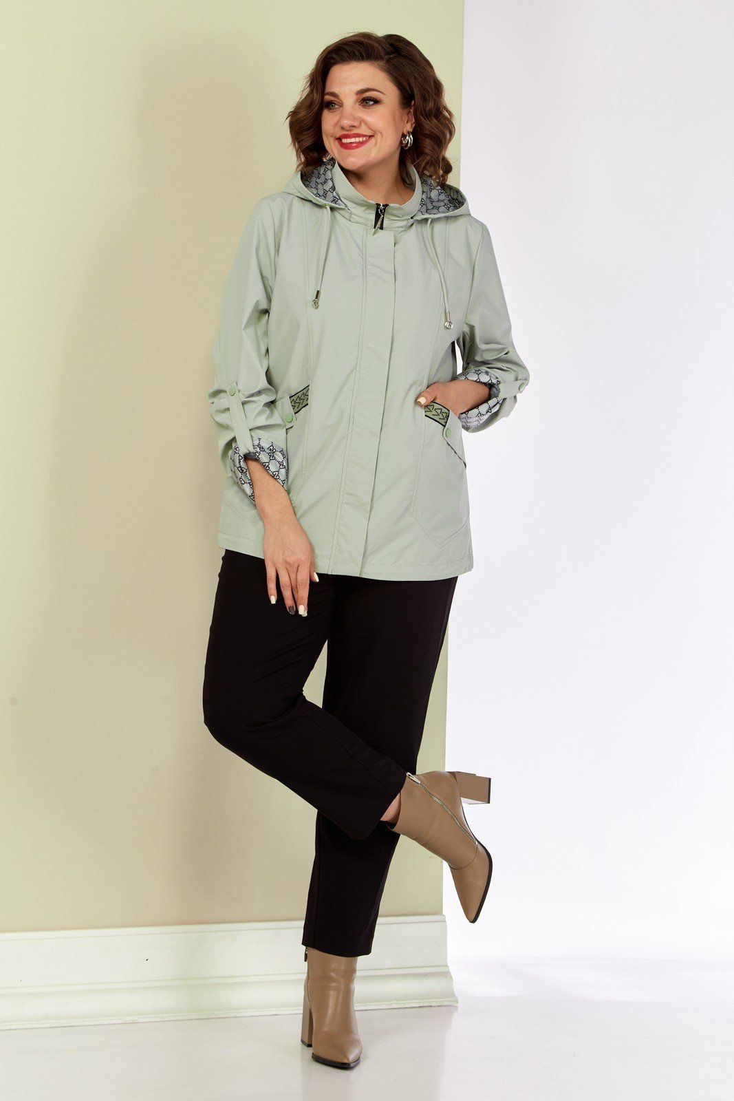 Куртка 2147 фисташка Shetti купить в интернет магазине Велесмода